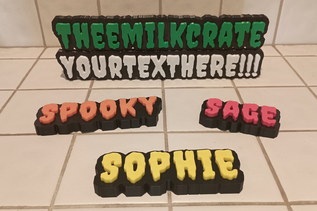 Custom Retro Horror Name Sign Old School Horror Style Personalized ...