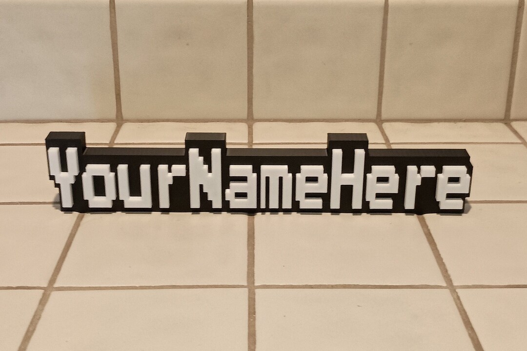 Custom Pixel Art Name Sign Personalized Nameplate Retro Gamer Gift - Etsy