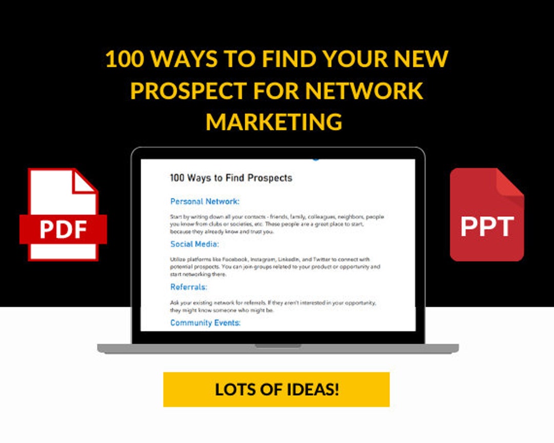 100 Ways to Prospect for New Customers and Clients - Etsy