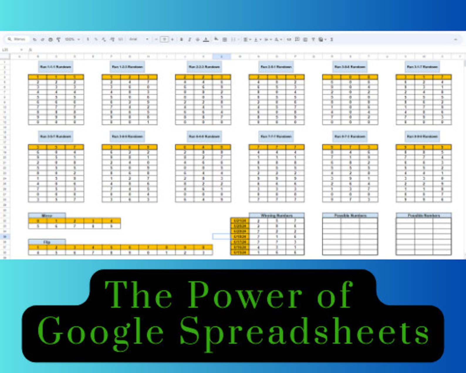 Pick 3 Lottery - Automated Rundown Creator (2025) Google Sheet - Etsy