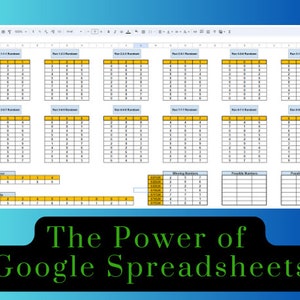 Pick 3 Lottery - Automated Rundown Creator (2025) Google Sheet - Etsy