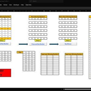 Pick 3 Lottery Cheat Sheet Microsoft Excel Spreadsheet -easy to Use ...