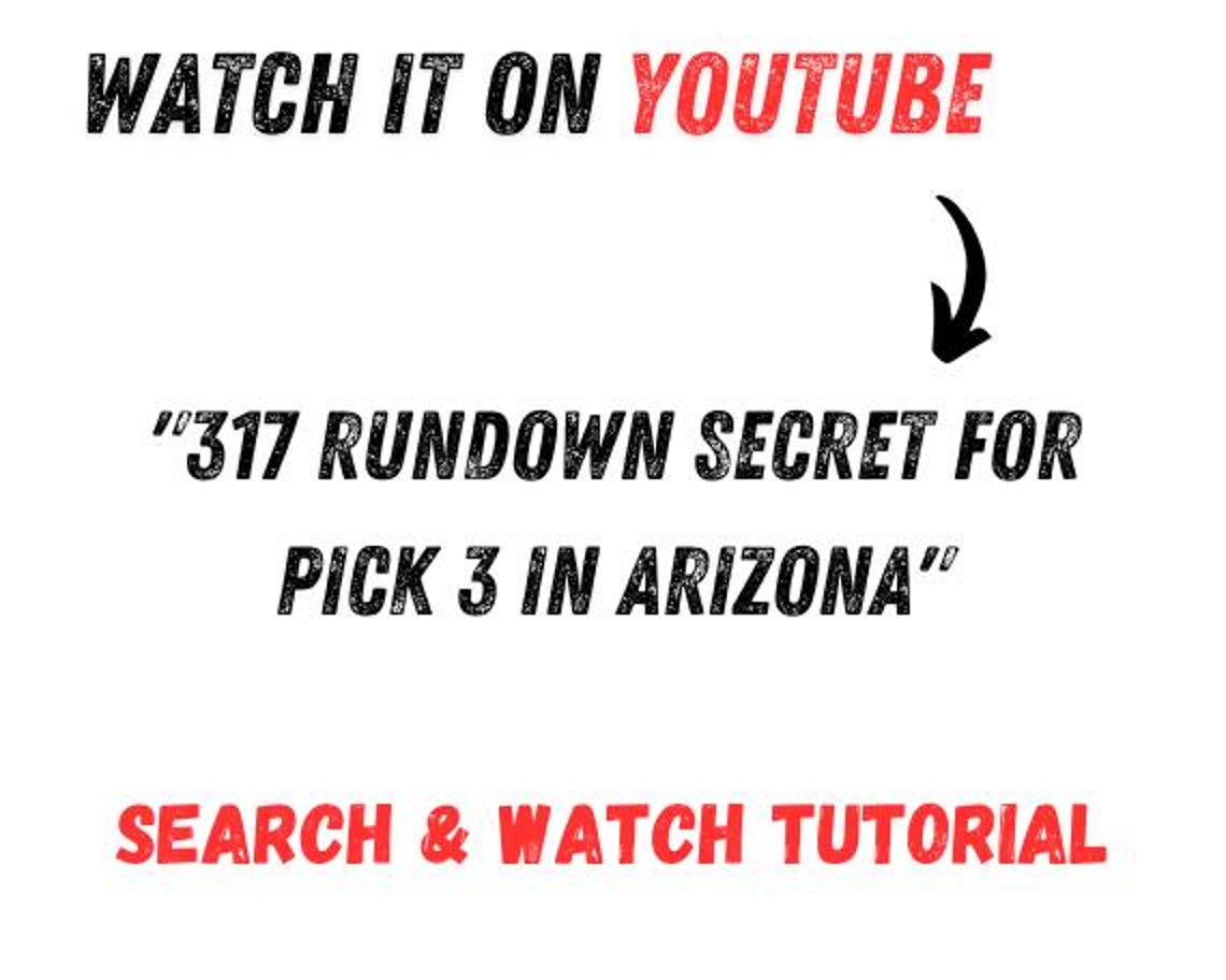317 Rundown Excel Tool for Pick 3 Lottery – Works for All States! BONUS ...