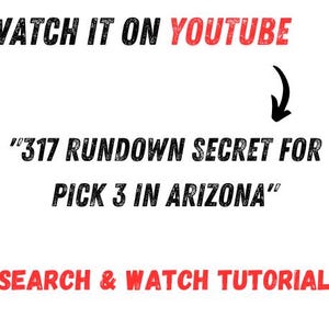 317 Rundown Excel Tool for Pick 3 Lottery – Works for All States! BONUS ...