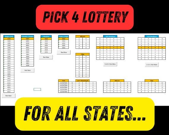 Pick 4 Lottery Spreadsheet Excel – Generate All 24 Unique Combinations ...