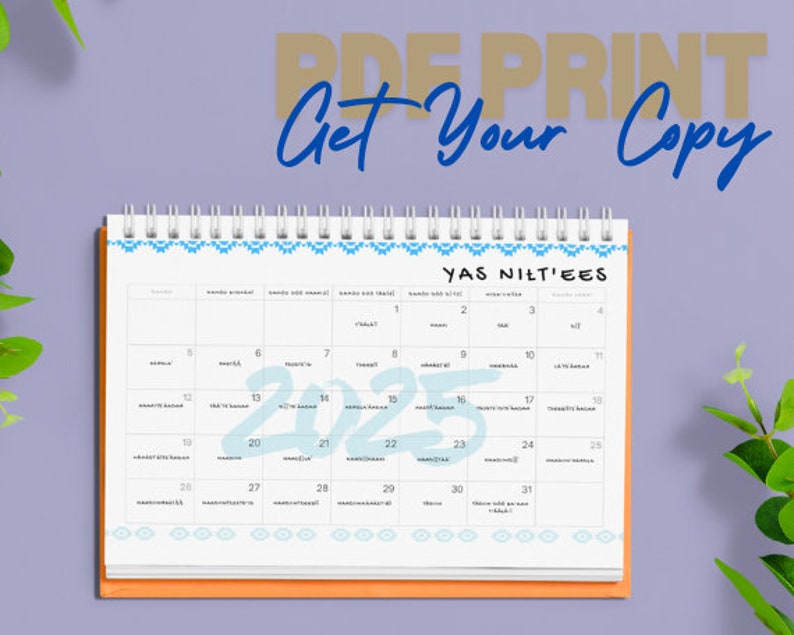 2025 Navajo Language Calendar (PDF) - Etsy