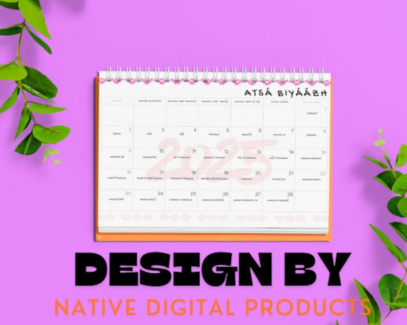 2025 Navajo Language Calendar (PDF) - Etsy