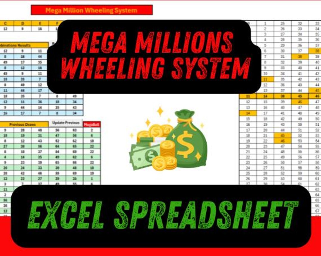 Mega Millions System Excel Spreadsheet - the One and Only...(2025) - Etsy