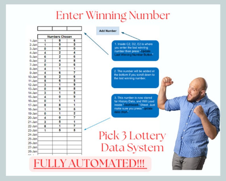 Lottery Pick 3 - Quick System - (EASY TO USE) Google Spreadsheet - Etsy