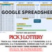 Pick 3 Lottery - Automated Rundown Creator (2024) Excel Spreadsheet - Etsy