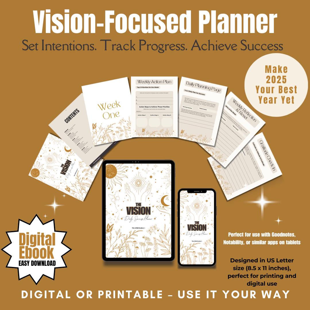 Digital Daily Success Planner the Vision Planner for Goodnotes Goal ...