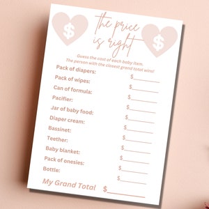 Pink Baby Shower Games, Baby Shower Games Bundle, Baby Shower Games ...
