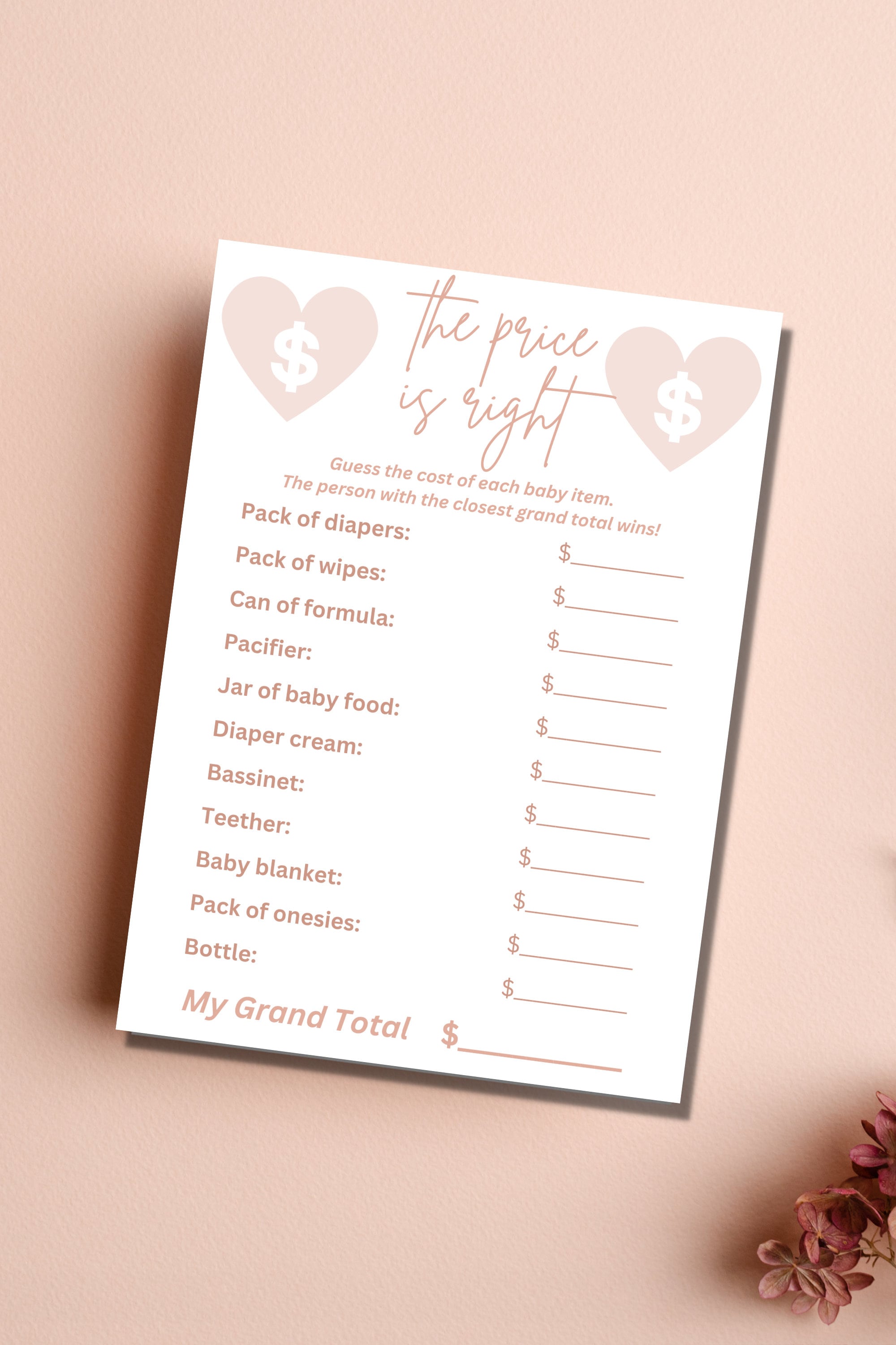 Pink Baby Shower Games, Baby Shower Games Bundle, Baby Shower Games ...