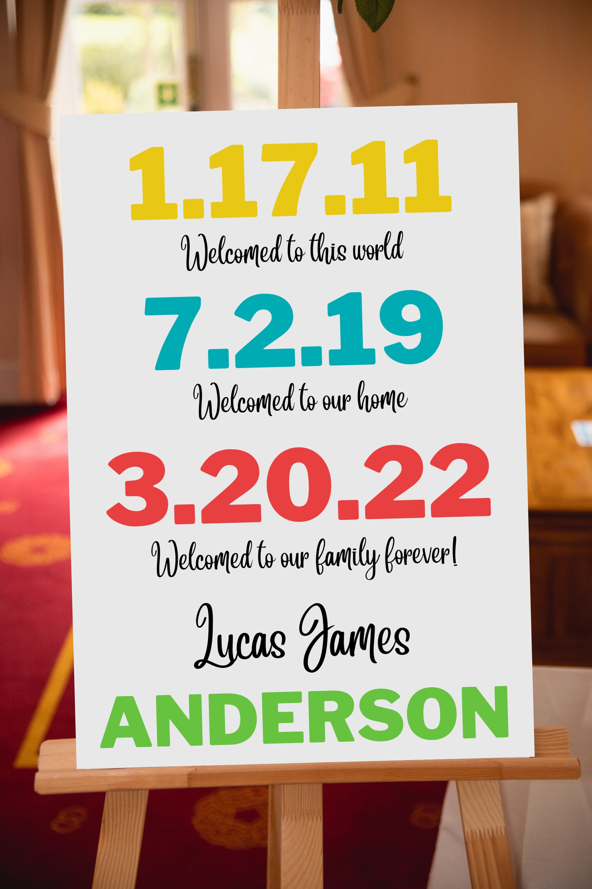 Adoption Sign, Foster Care Adoption Sign, Editable Template via Canva ...