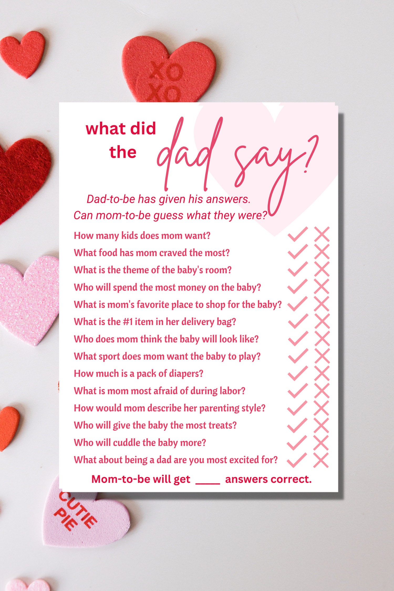 Valentine's Day Baby Shower Game Bundle, Baby Shower Games, Valentine ...