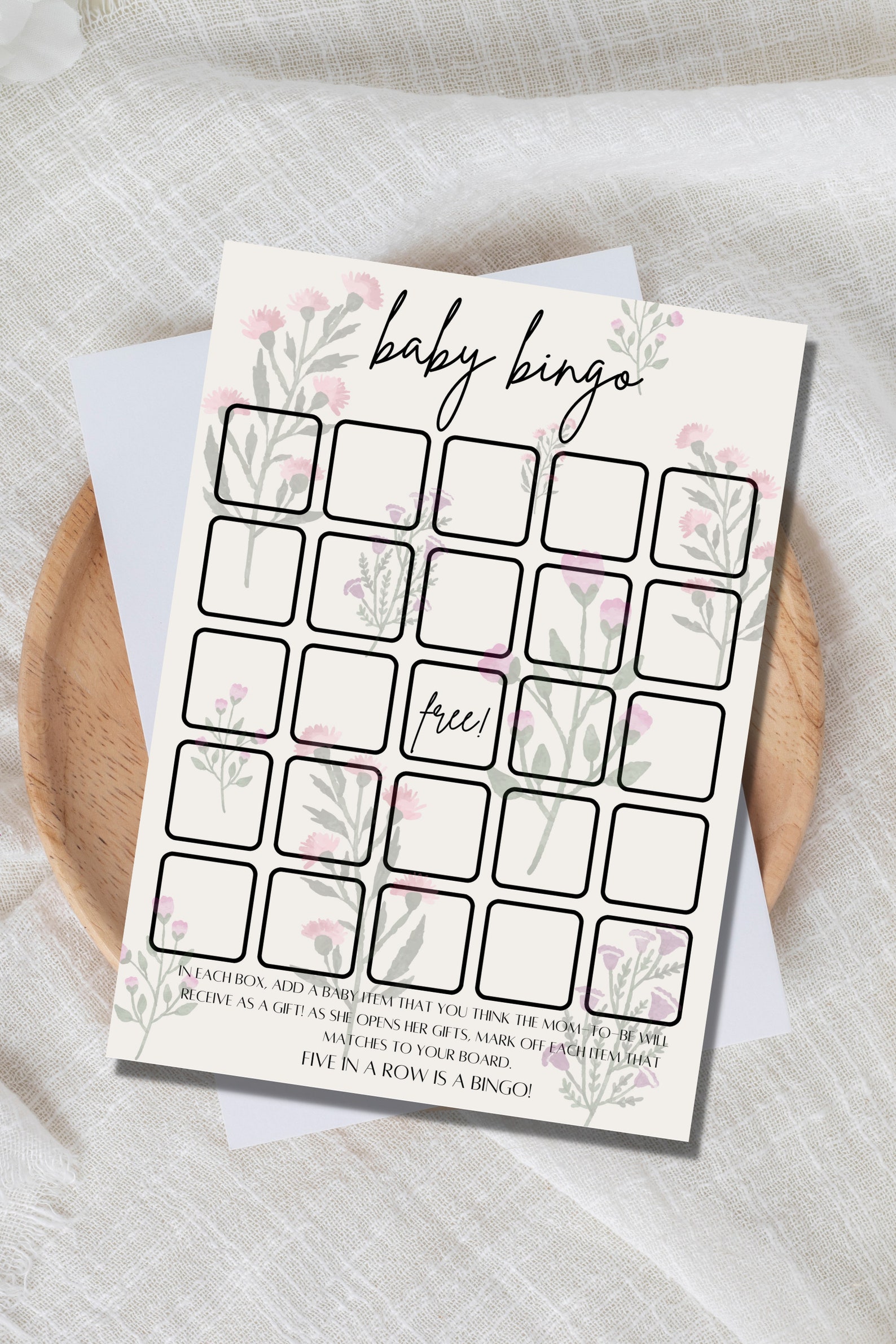 Baby in Bloom Baby Shower Game Bundle, Wild Flower Baby Shower Games ...