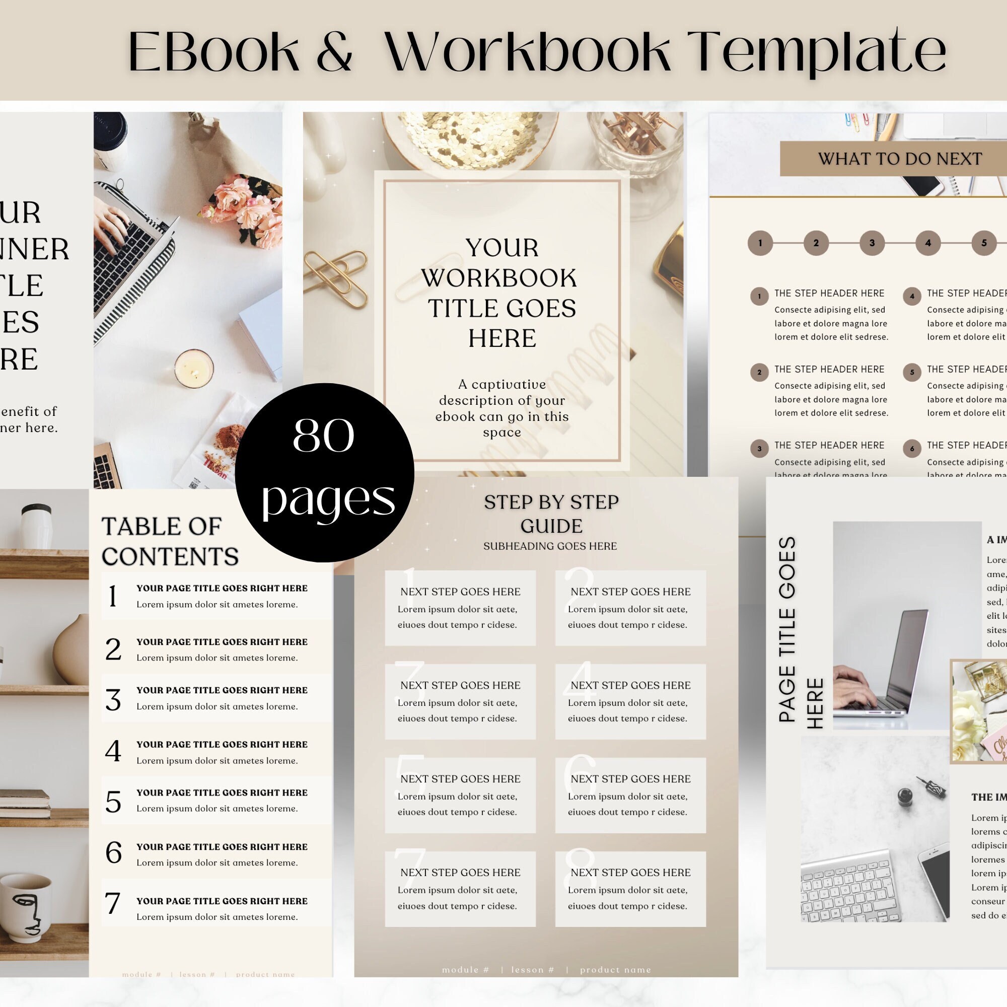 Ebook Template Canva| Squarespace Template| Notion Template| Workbook ...