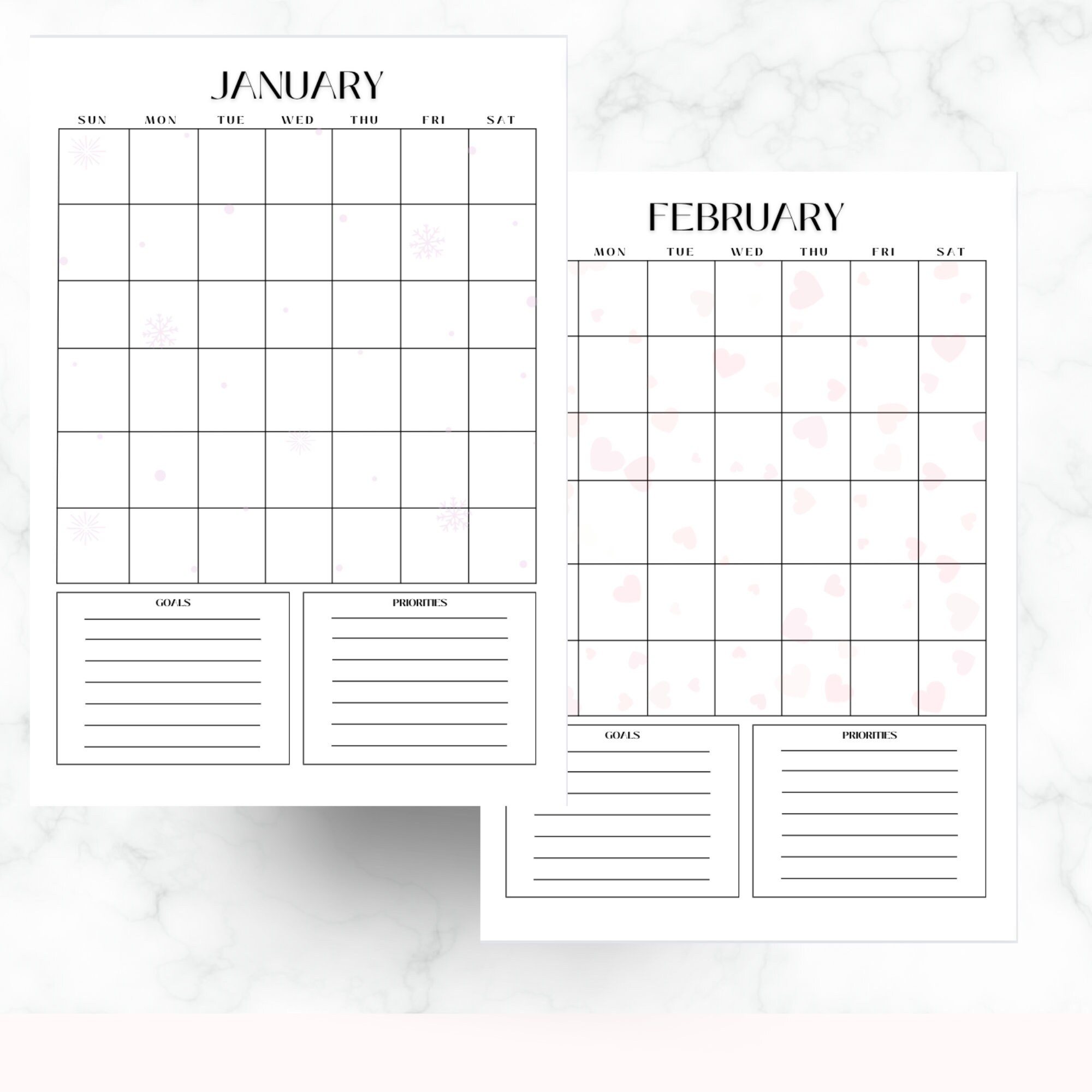 The Daily Wire|blank Calendar| Year Calendar Template|yearly Planner ...