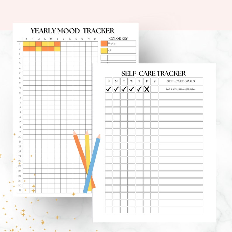 Mood Tracker Self-care Checklist the Daily Wire Daily Mood Tracker ...