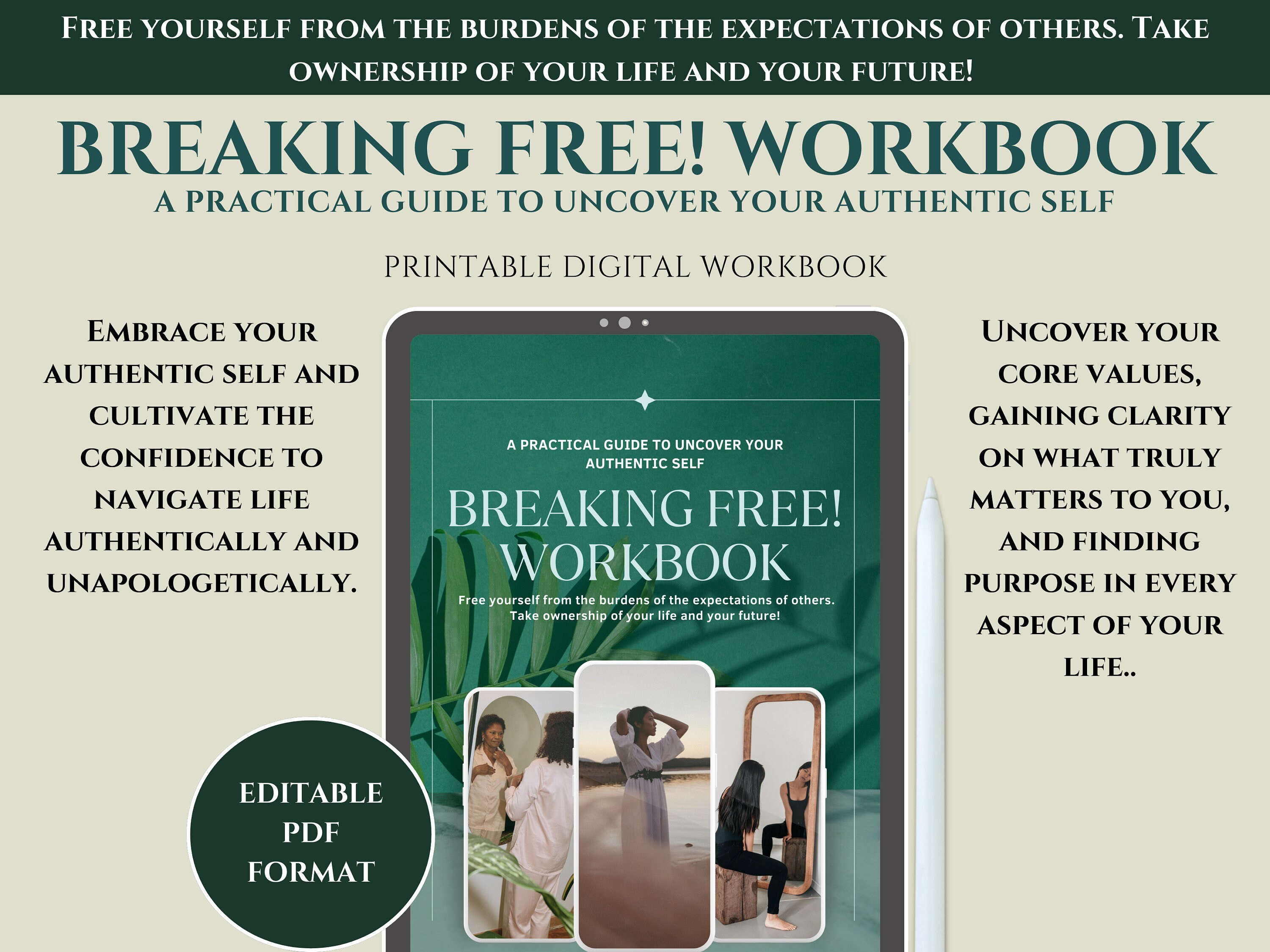 Breaking Free Digital Workbook Guide to Authentic Living, Personal ...