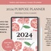 2024 Purpose Planner, 2024 Calendar, Hydrangea Business Planner ...