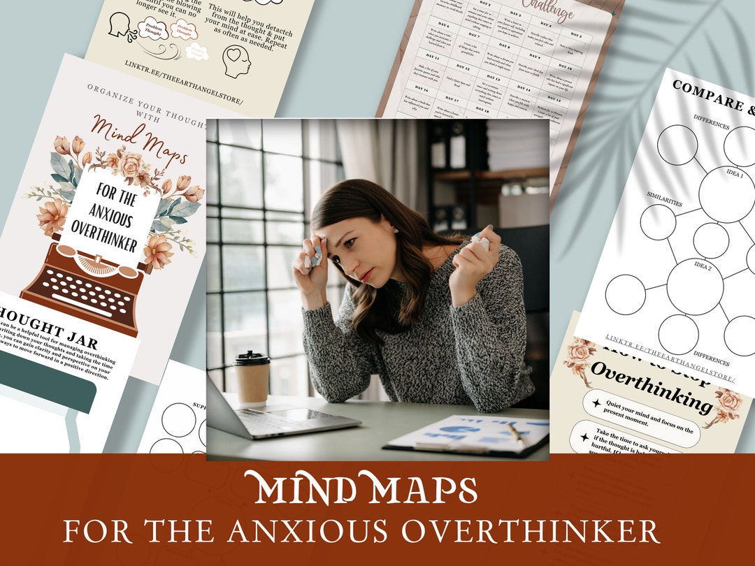 Mindmaps for the Anxious Overthinker to Gain Mental Clarity, CBT ...