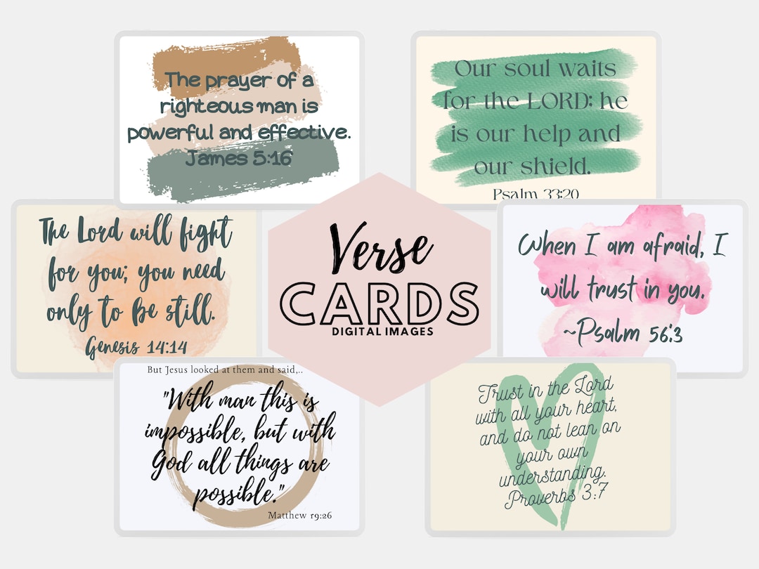 Bible Verse Cards - Etsy