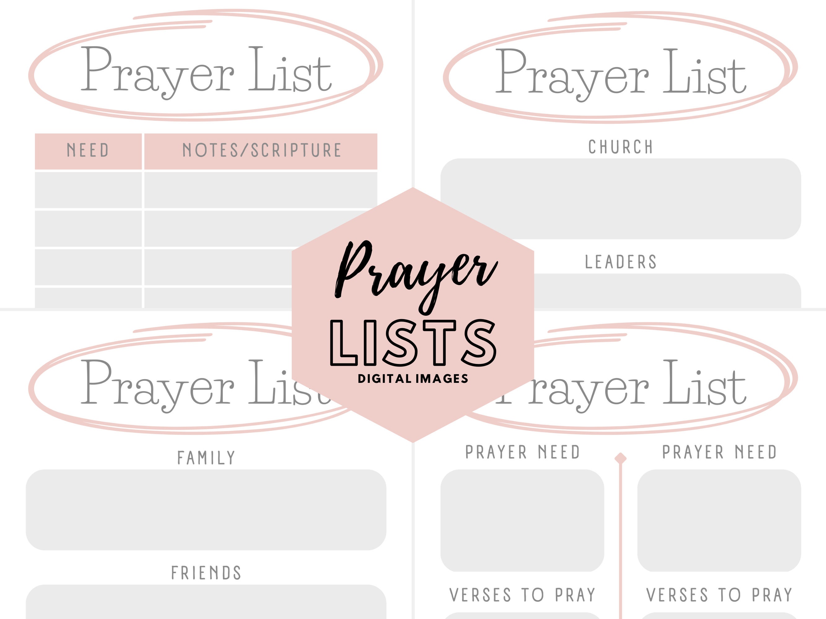 Prayer List Printable - Etsy