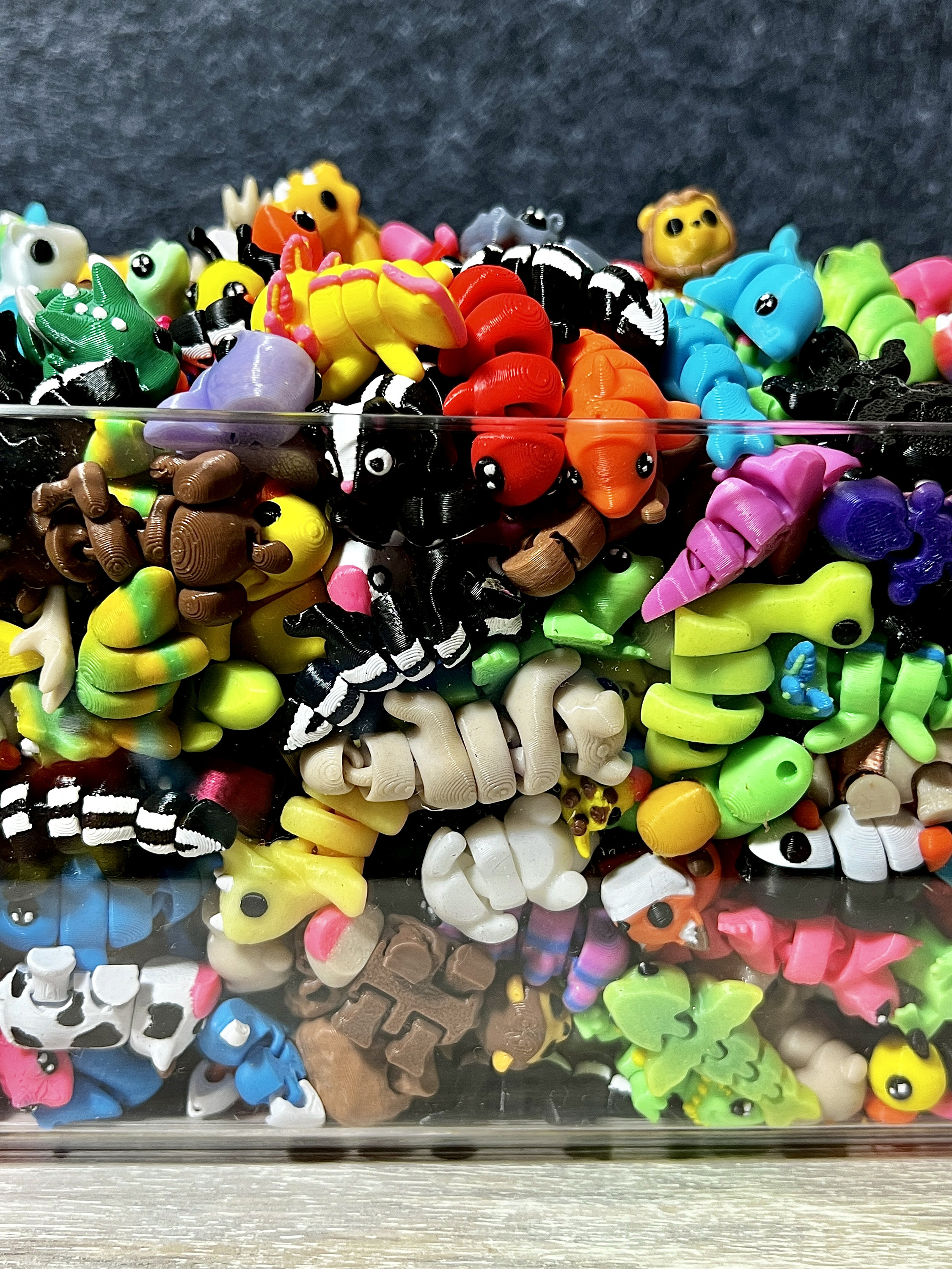 3D Minis (set of 5) | Animals | Figurines | Articulating Desk Toys - Etsy