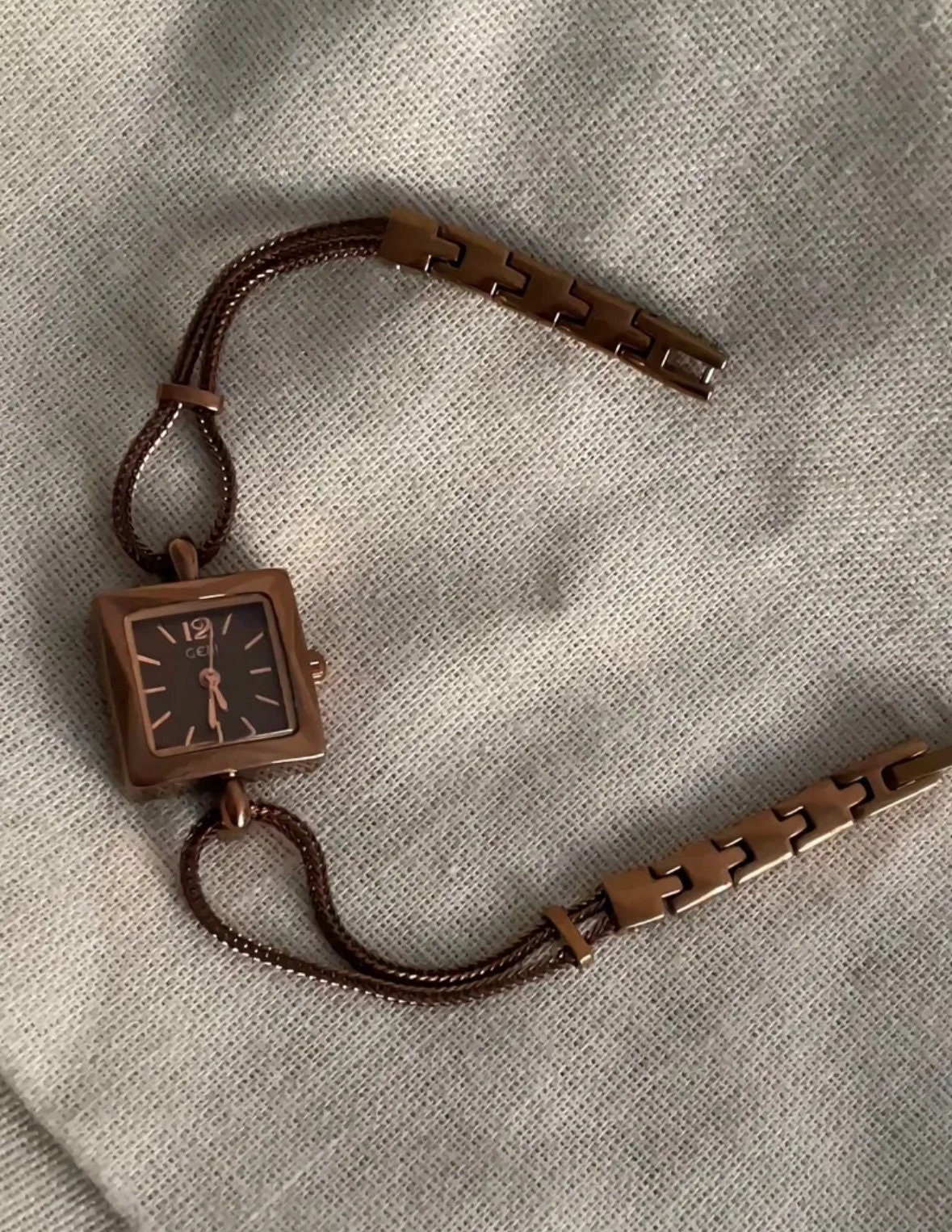 New Vintage Leather Strap Square Quartz Watch for Women Girl Bracelet ...