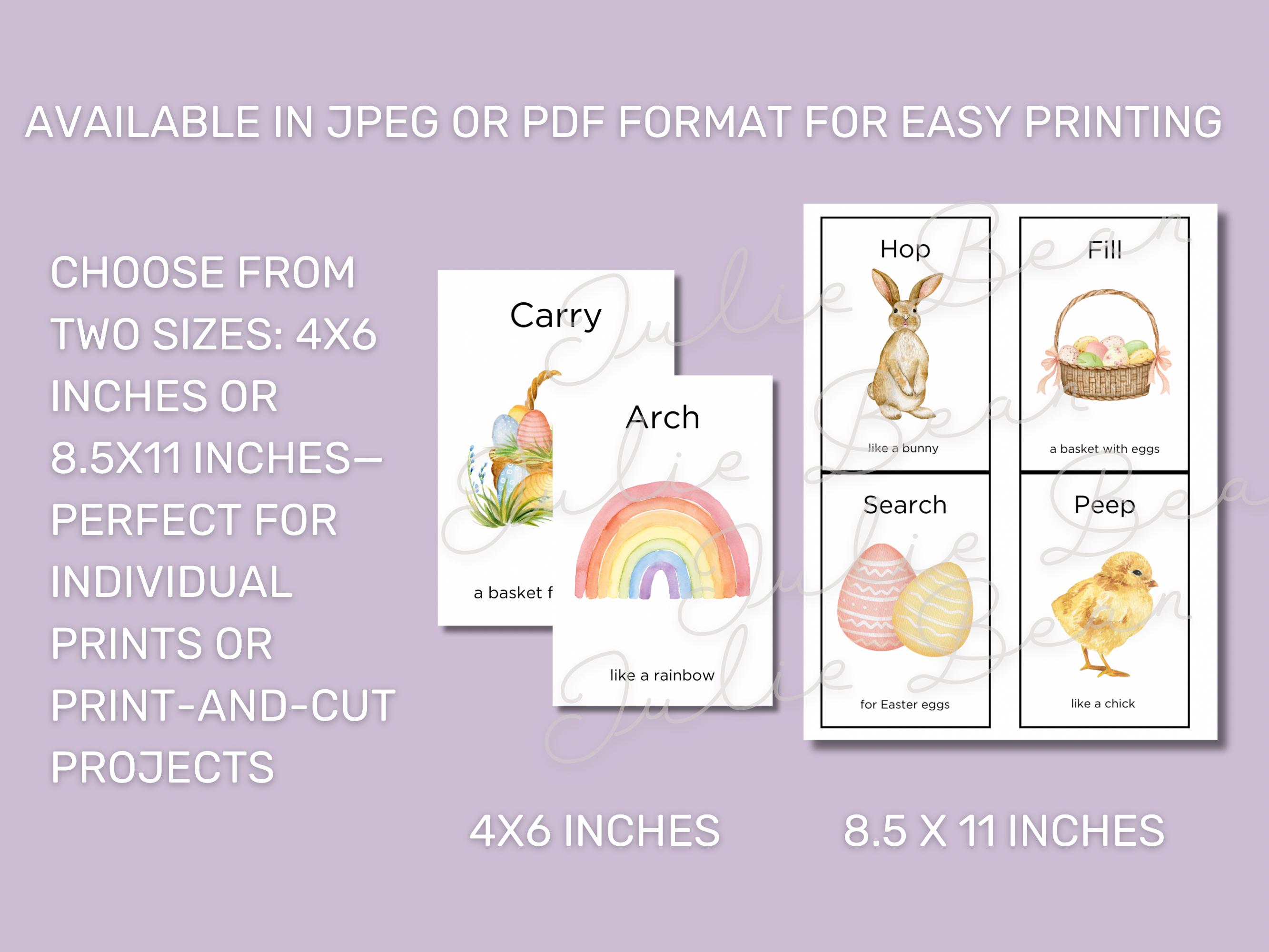 Printable Easter Gross Motor Cards | Fun Easter Movement Activities for ...