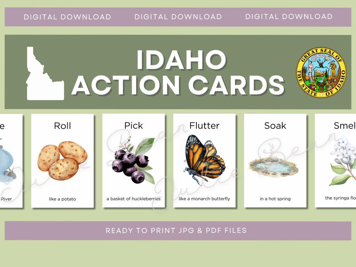 Idaho History Game: Printable State Facts Activity (digital Download ...