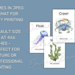 Ocean Movement Cards, Toddler Activity, Calming Corner Activity, Kids ...