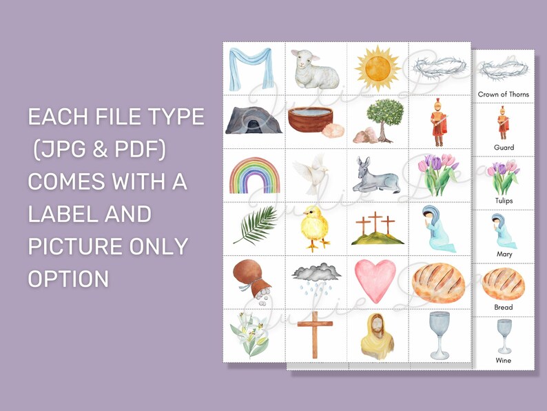 Christ Easter Matching Printable - Memory Games - Montessori Materials ...