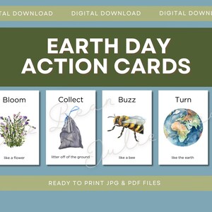 Earth Day Movement Cards - Printable Gross Motor Activities for Kids ...