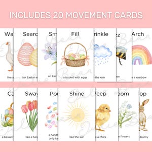 Printable Easter Gross Motor Cards | Fun Easter Movement Activities for ...