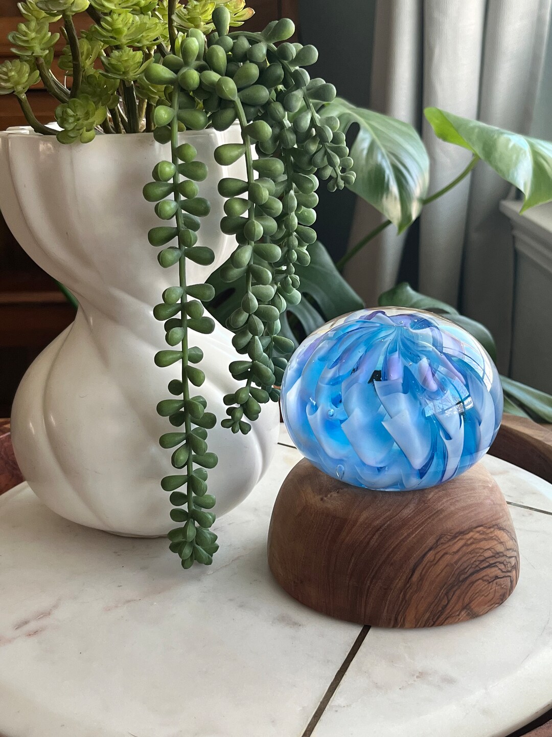 Glass Orb Paperweight, by Lorenzo - Etsy