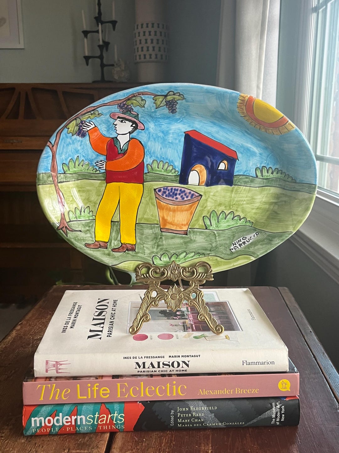 Nino Parrucca Handpainted and Signed Oval Platter, Made in Italy 98A - Etsy