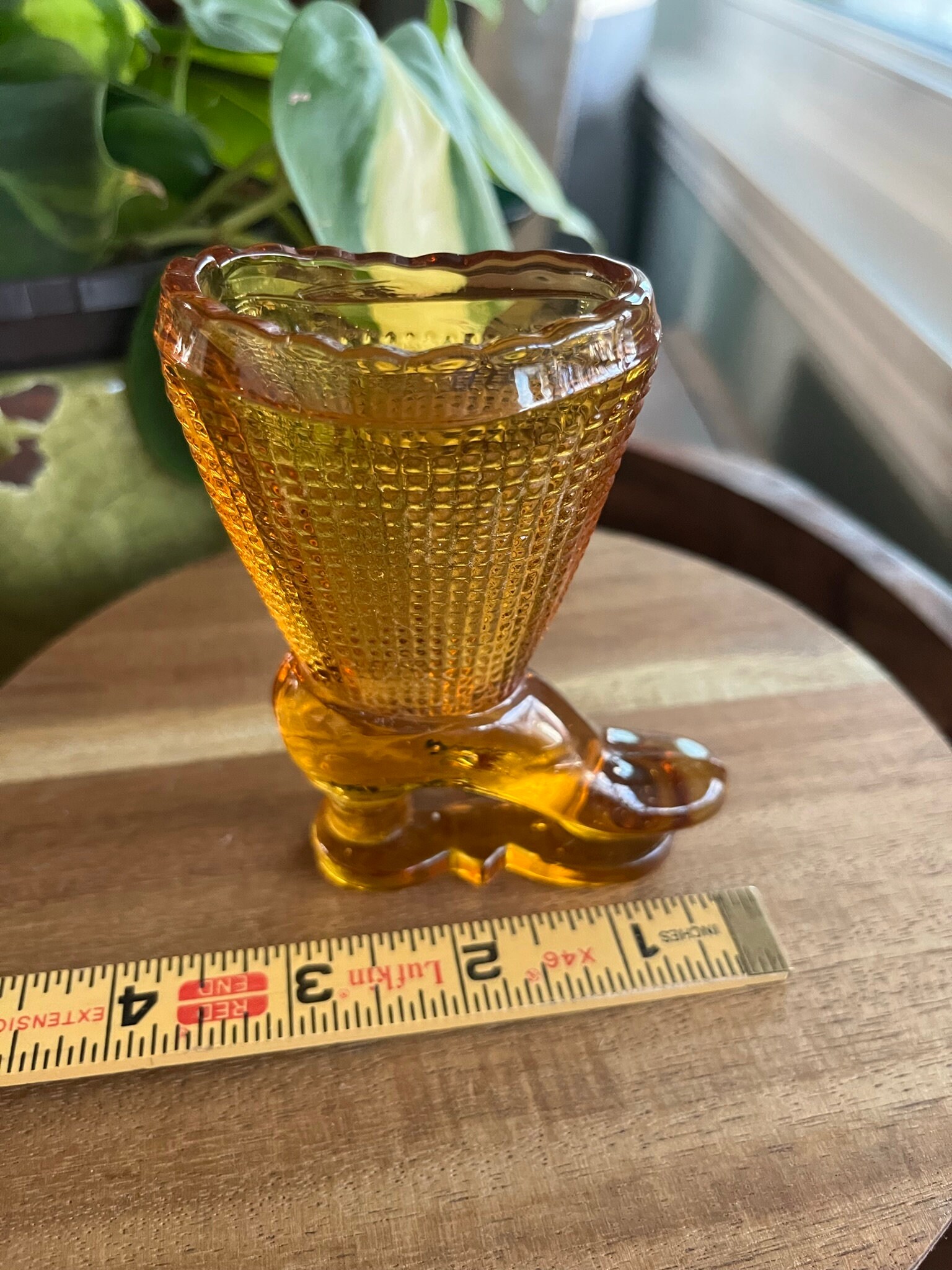 Amber Glass Boot Toothpick Holder - Etsy