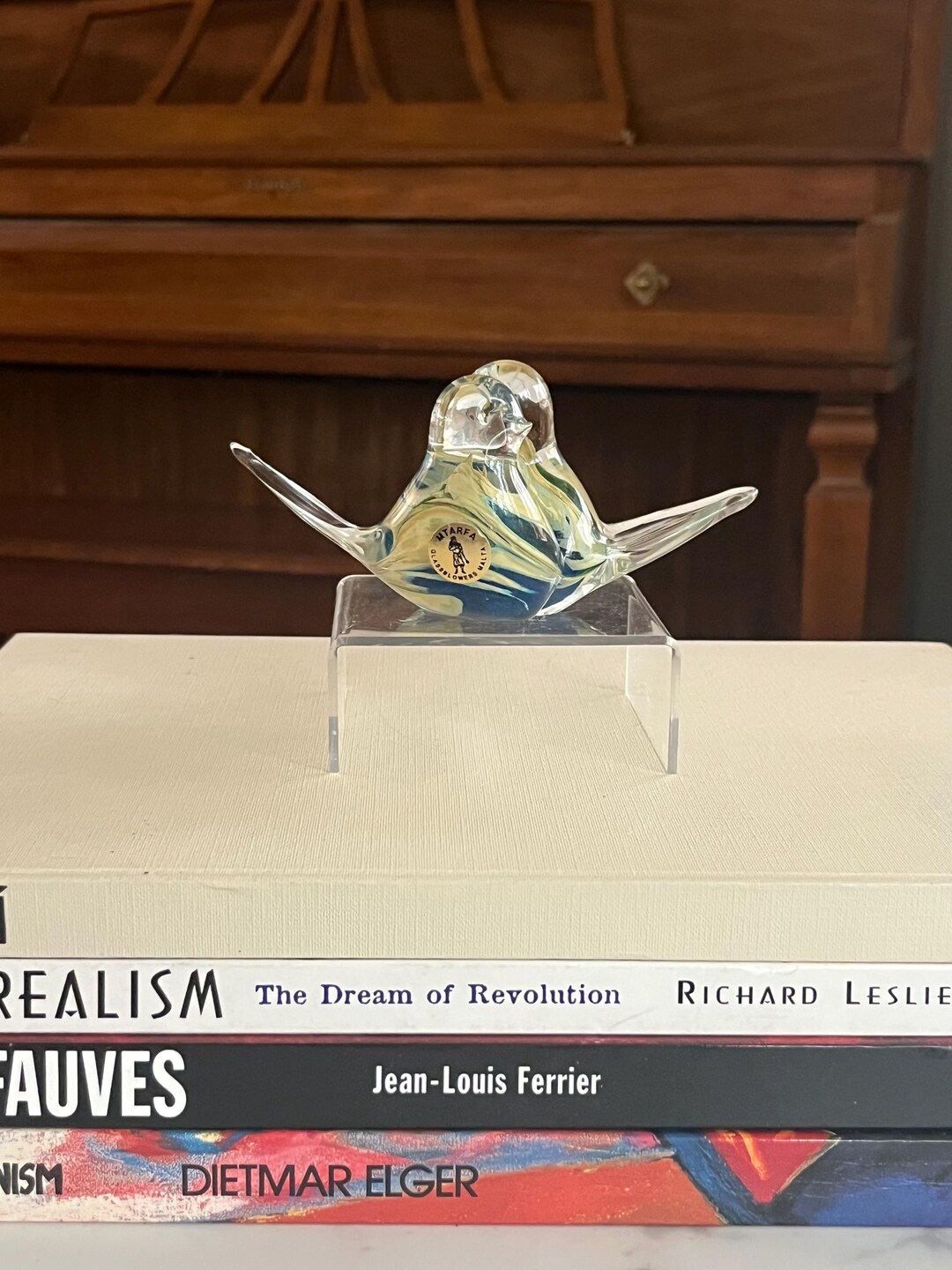 Mtarfa Pair of Glass Birds Made in Malta - Etsy