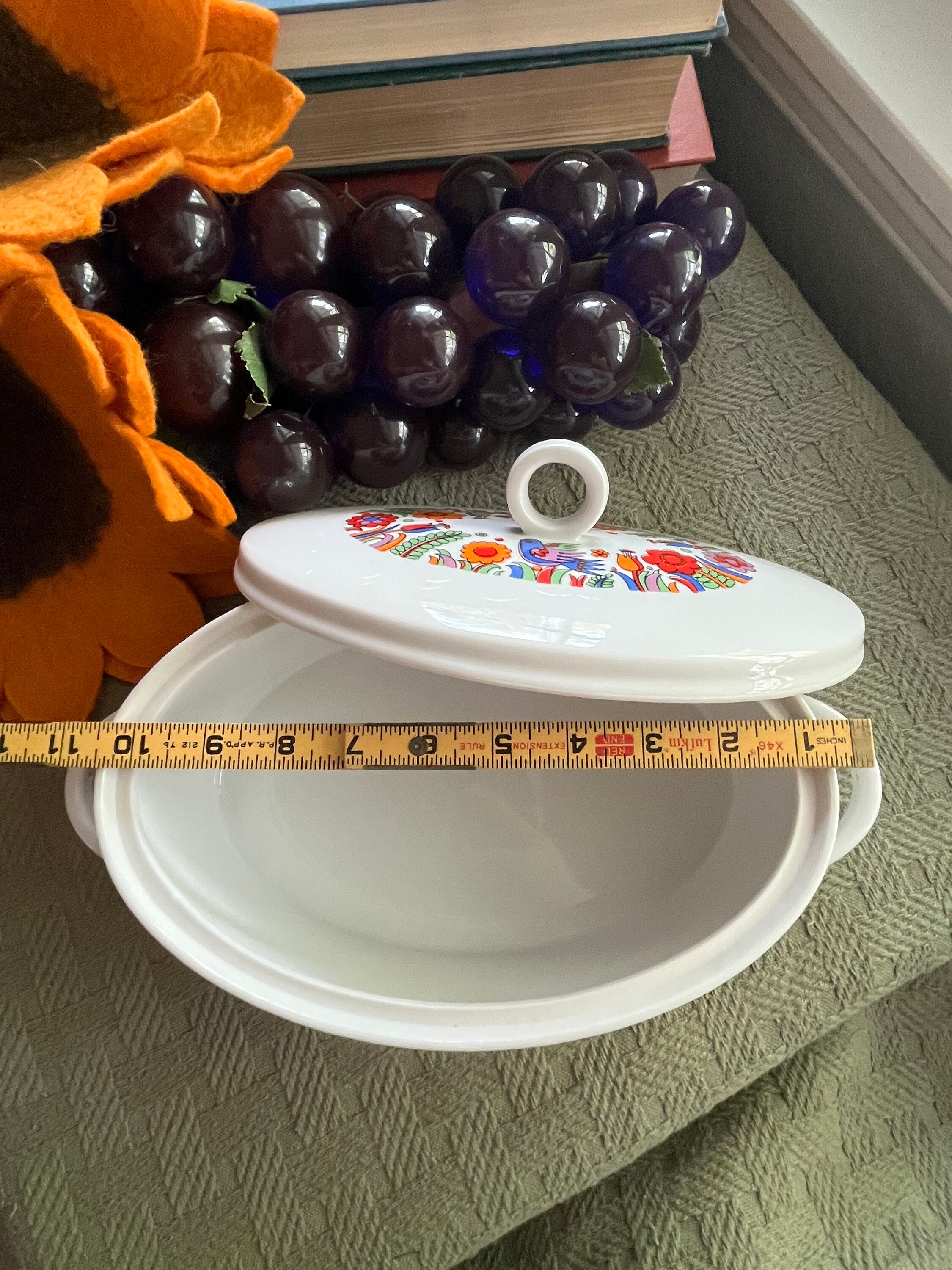 Royal Crown Porcelain Ovenware paradise Casserole Dish With Lid, 3699 ...