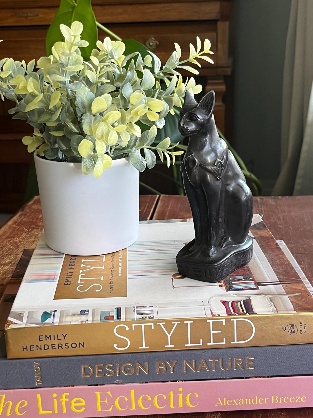 Stone Carved Egyptian Goddess Bastet Statue - Etsy