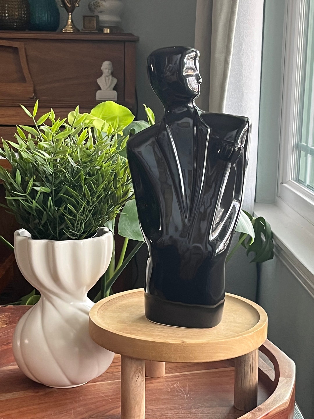 80s Modernist Art Deco Gentleman Statue - Etsy