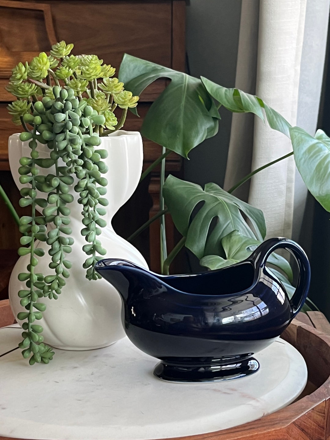 Fiestaware Cobalt Blue Gravy/sauce Boat - Etsy