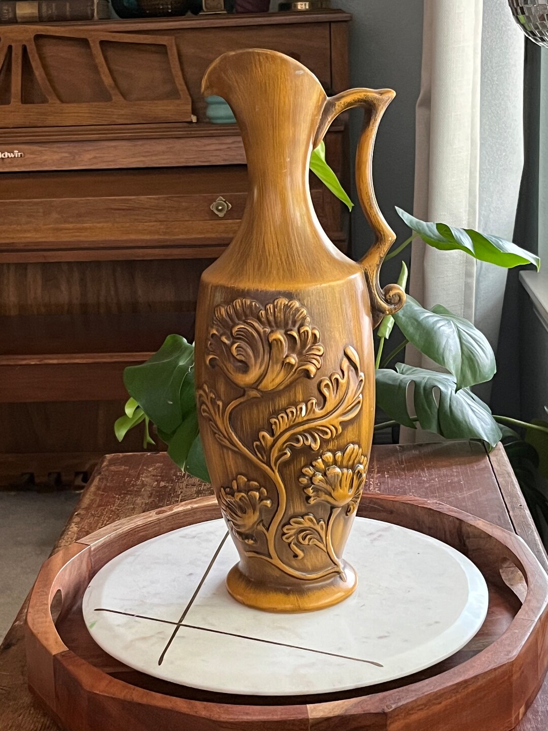 Haeger Large Handled Pitcher - Etsy