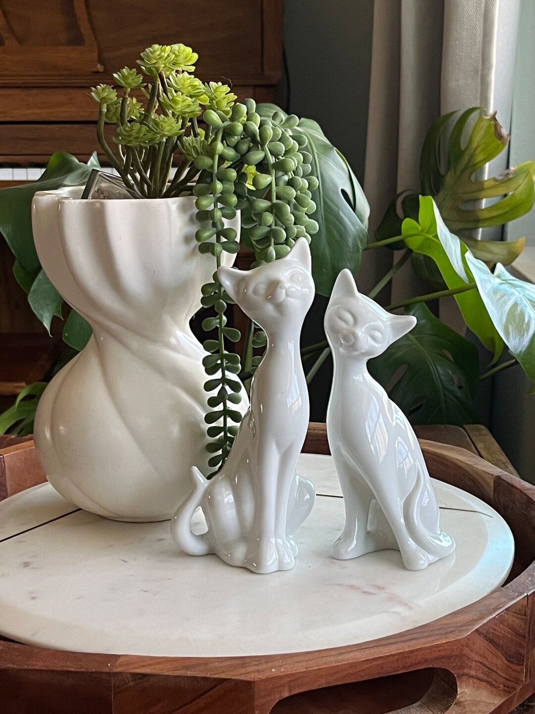 Pair of MCM Porcelain Cats by Otagiri - Etsy