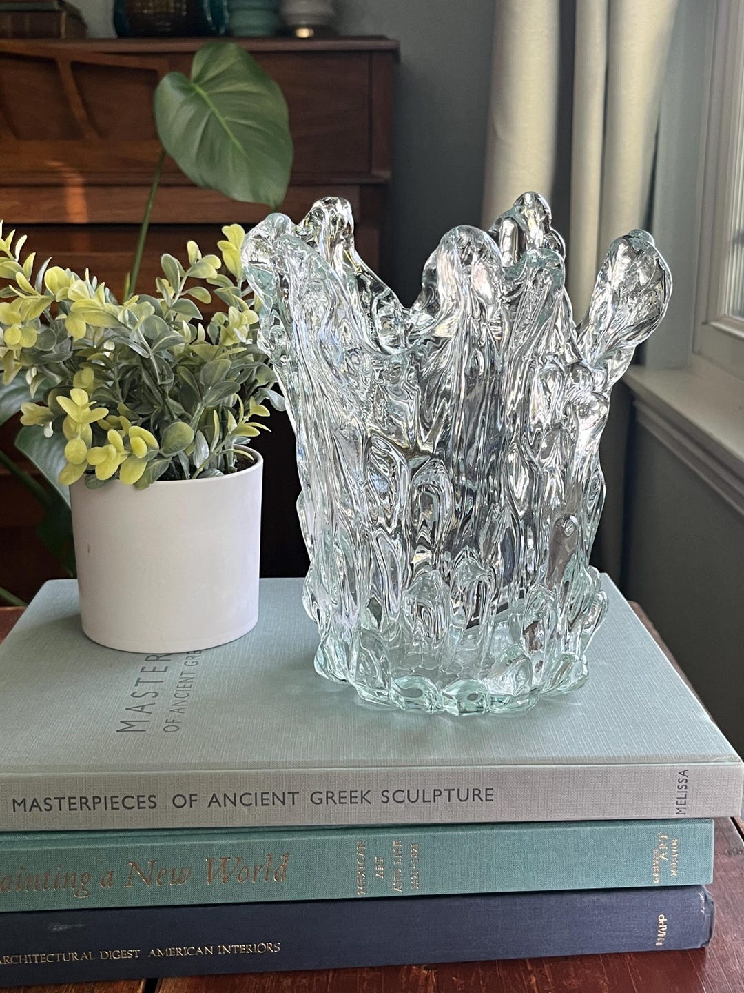 Crystal Wave Vase (likely by Adam Jablonski, Poland) - Etsy