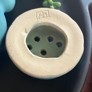 Van Briggle Pottery Ming Blue Lotus Bowl With Flower Frog, Colorado ...