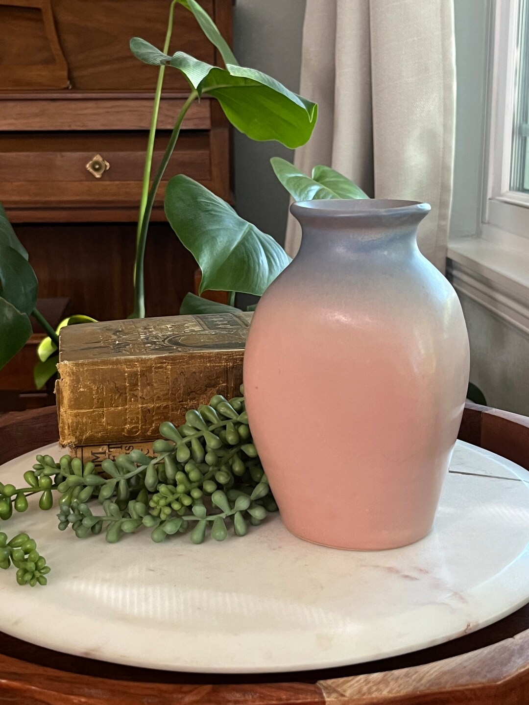 Van Briggle Pottery Vase in Dusty Rose - Etsy