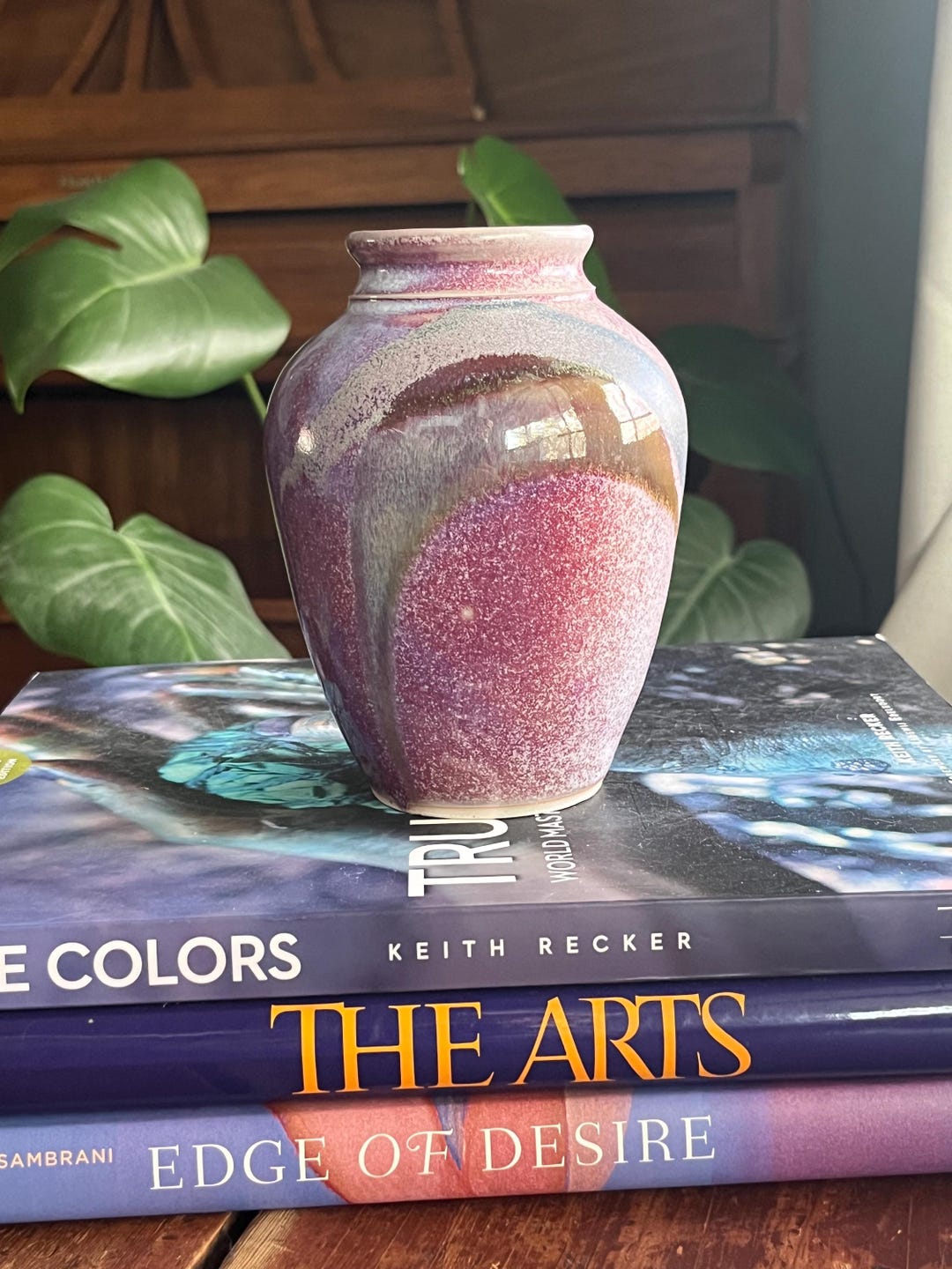 Orcas Island Pottery Vase, Signed and Dated, Pink and Purple - Etsy